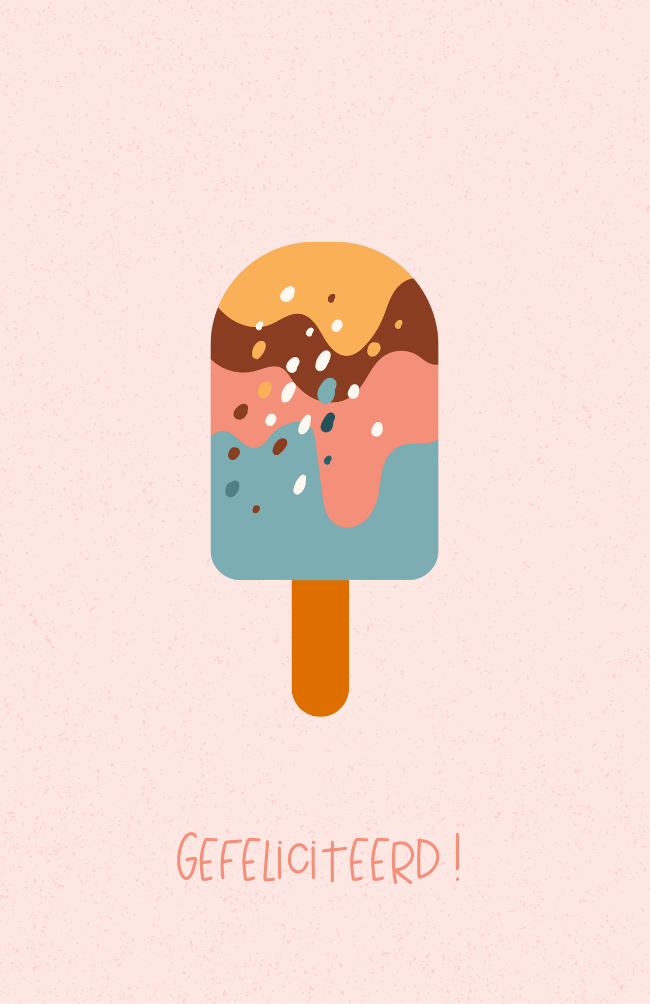 mini card ice cream, congratulations! - per Unit – LEUKVERPAKT