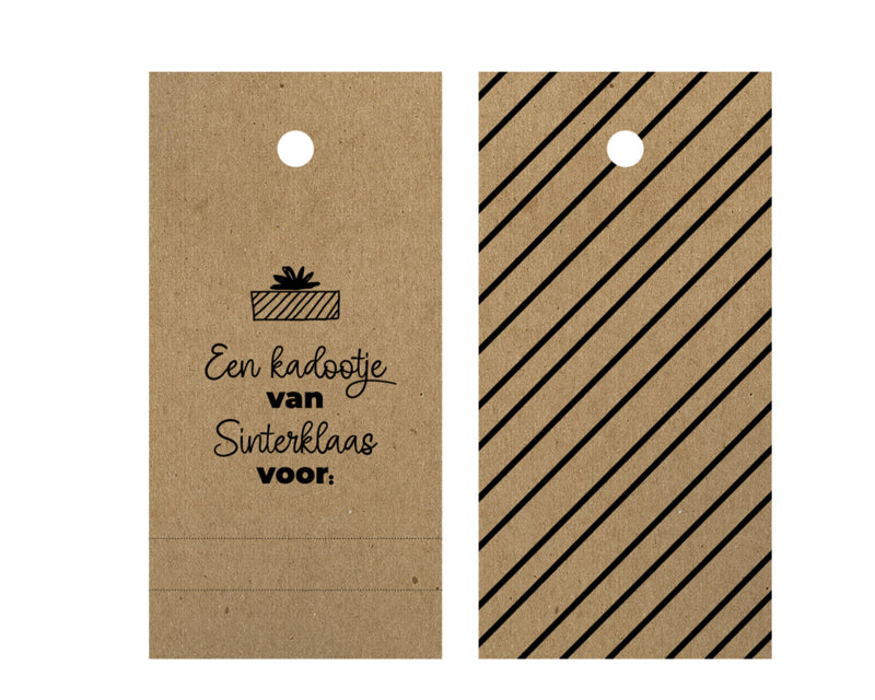 label Sint kraft, een kadootje van Sinterklaas voor:... - 5 stuks ...